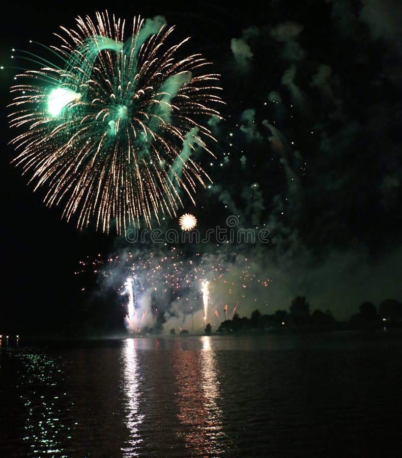 Green fireworks explosion stock photo. Image of independence - 149006342