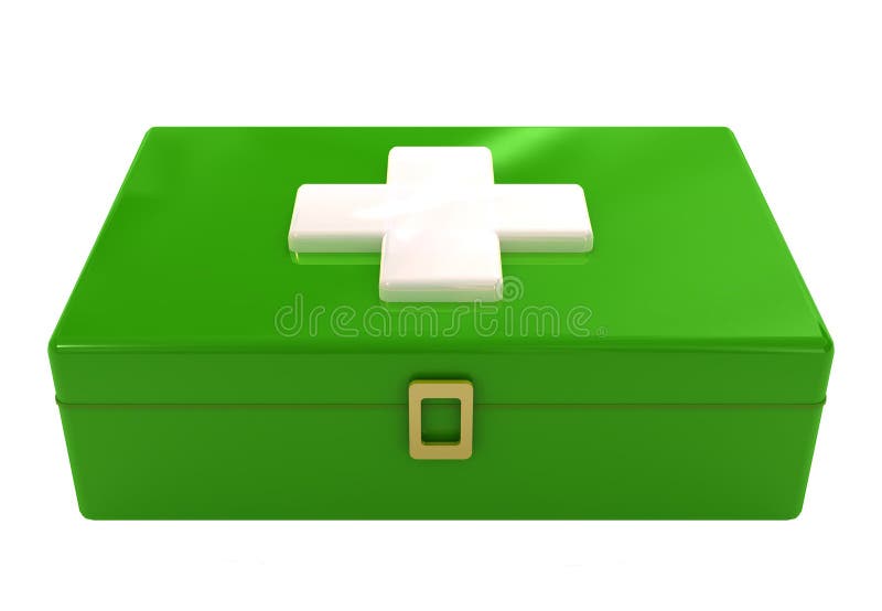 Green First Aid Box Kit Sign Stock Illustration - Illustration of ...