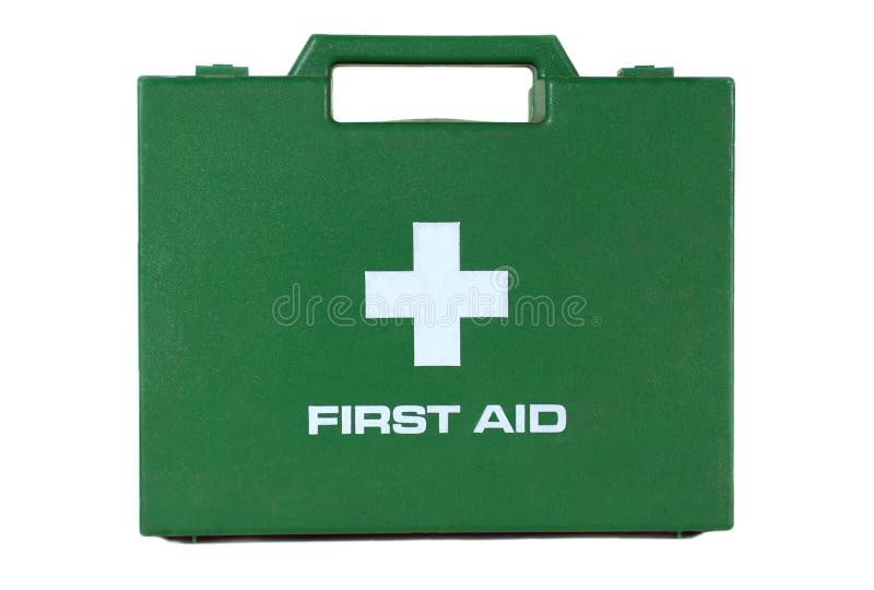 Green First Aid Kit Box stock image. Image of white, medical - 3307115