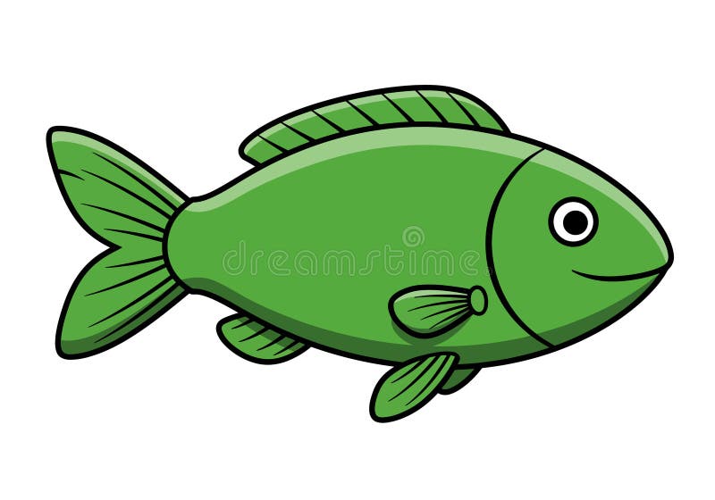 Green Fish Clip Art Green 4 Glad Fish Icon | Fish Illustration