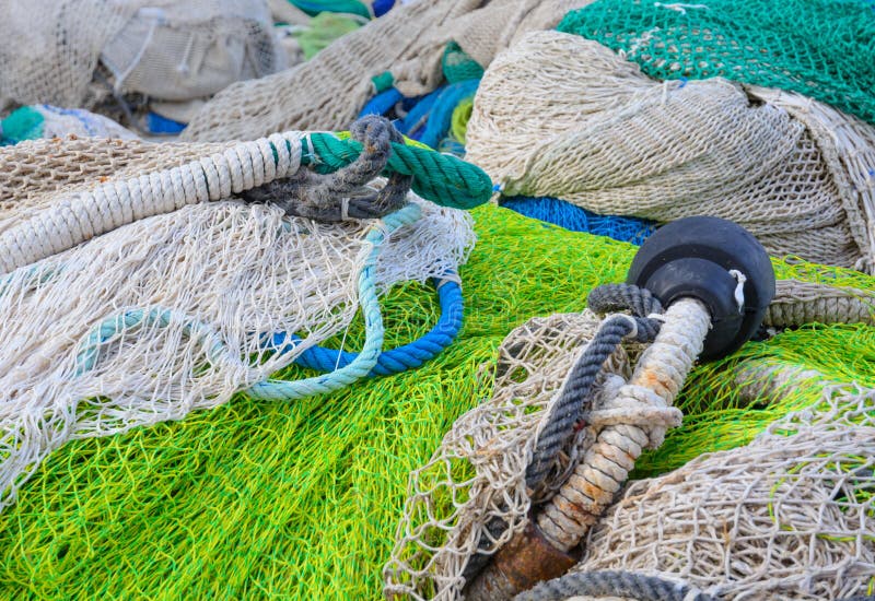Green fishing net stock image. Image of marina, mediterranean - 35494355
