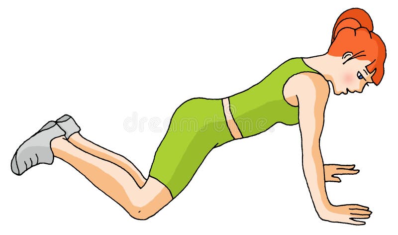 Green fitness 05 stock illustration. Illustration of girl - 7078148