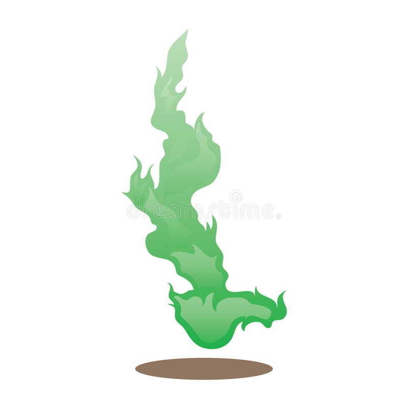 Green Flame. Vector Illustration Decorative Design Stock Vector ...