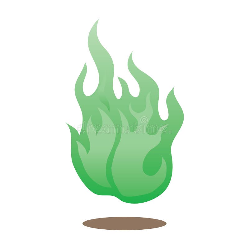 Green Flame. Vector Illustration Decorative Design Stock Vector ...