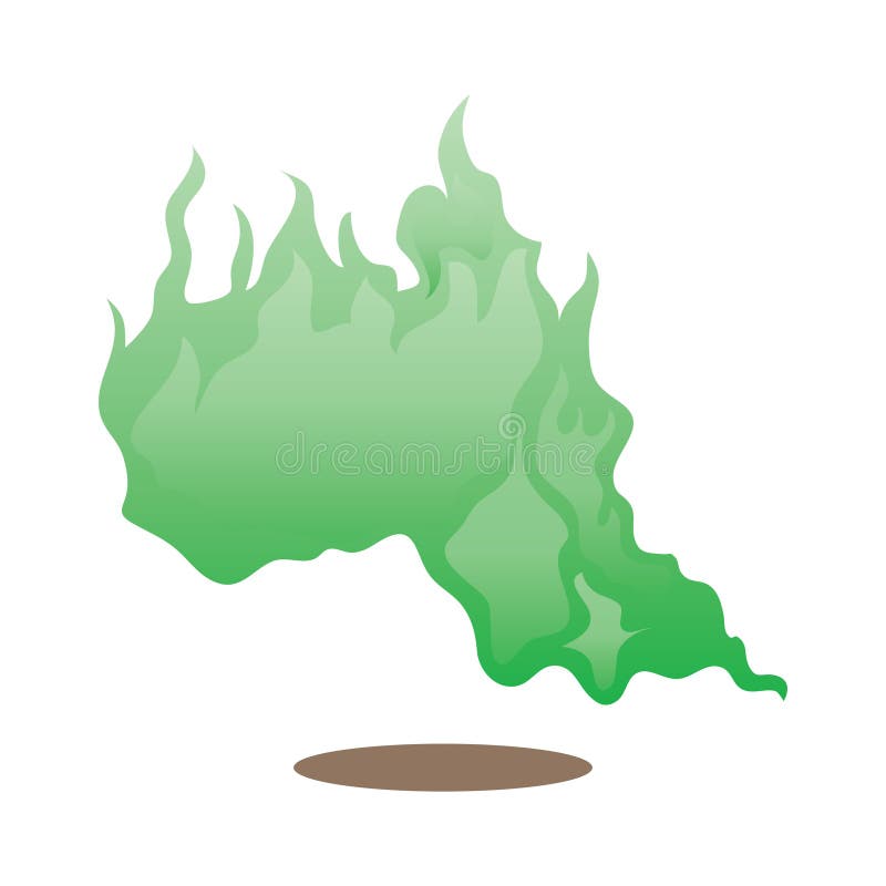 Green Flame. Vector Illustration Decorative Design Stock Vector ...
