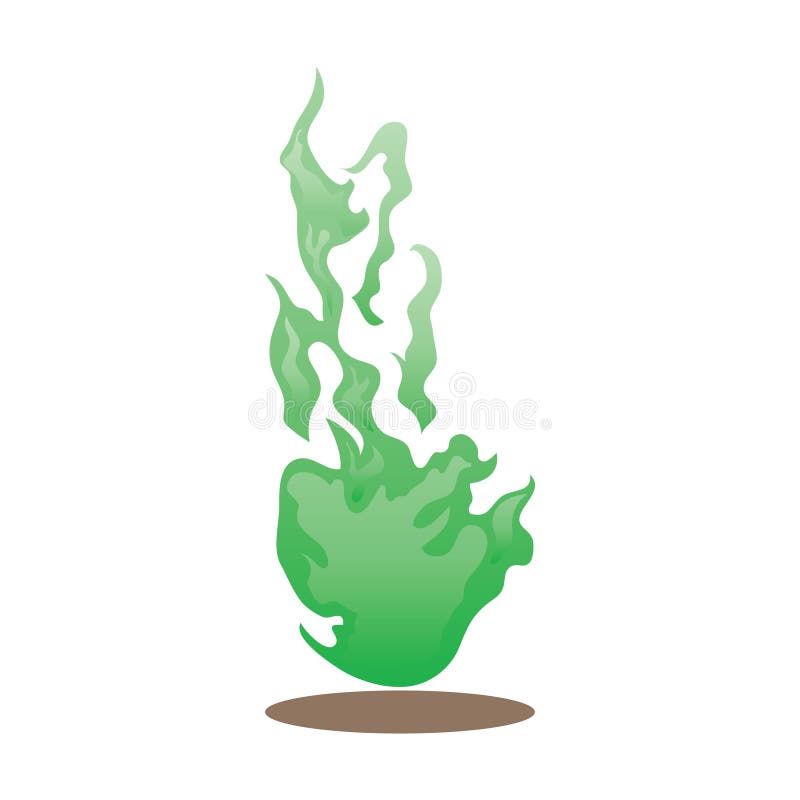 Green Flame. Vector Illustration Decorative Design Stock Vector ...