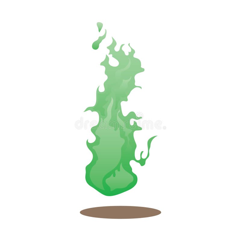 Green Flame. Vector Illustration Decorative Design Stock Vector ...