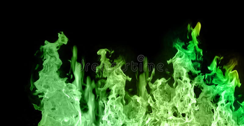 Green flames stock image. Image of myth, flammable, black - 5558073