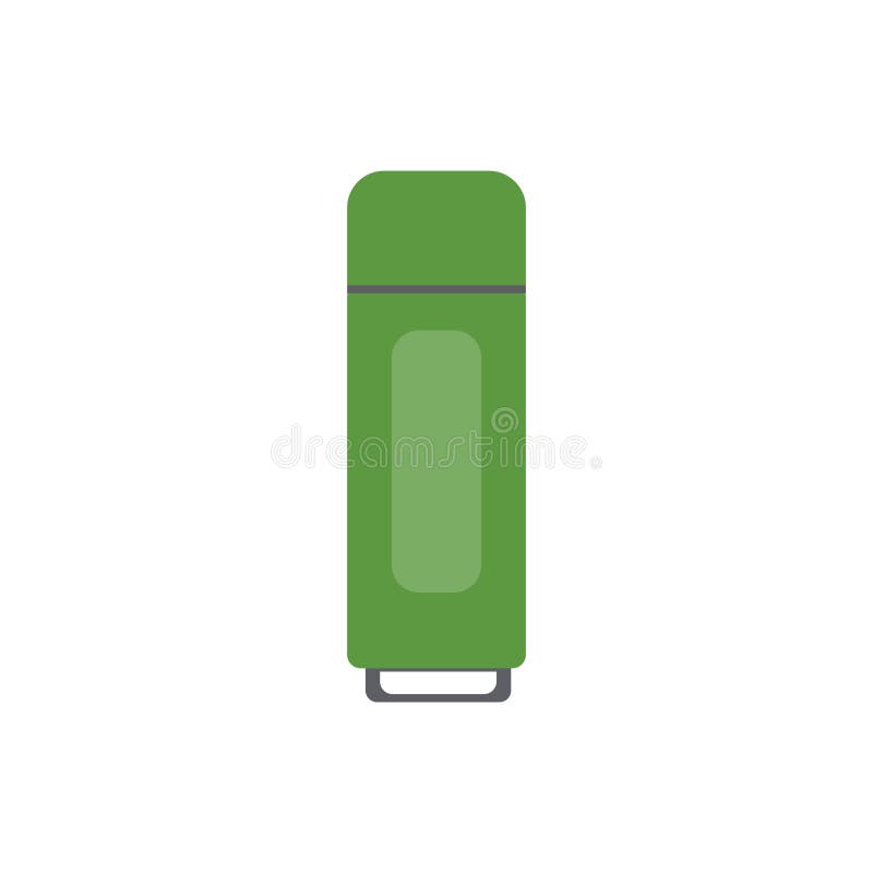 Green Flash Drive (USB Memory) Icon Flat Illustration Stock Vector ...
