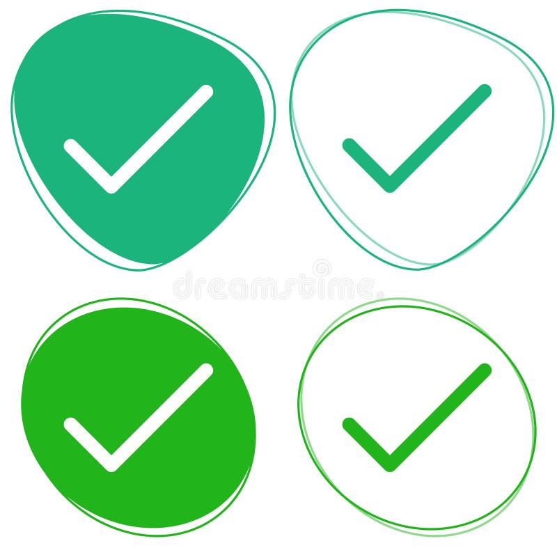 Green Flat Icons - Check Box Icon Set - Done and Correct Stock ...
