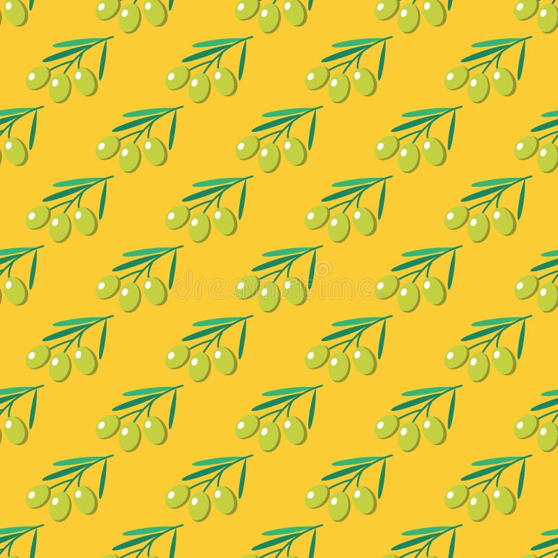 Olive pattern hand drawing stock illustration. Illustration of eating ...