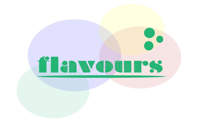 Green Flavour Typography with Background Stock Illustration ...
