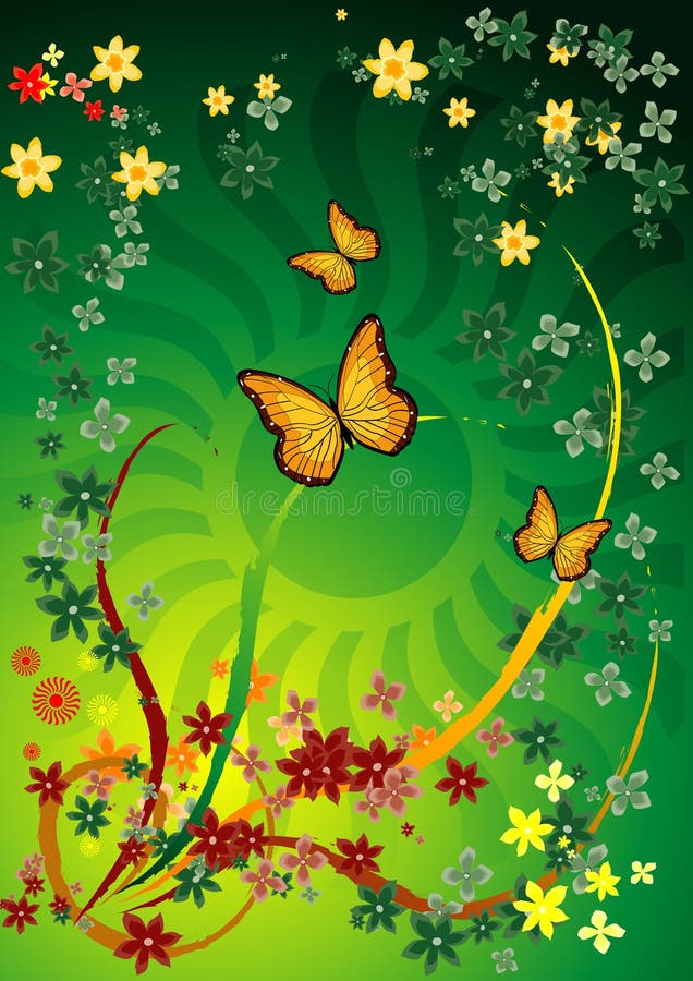 Green Flora Background stock vector. Illustration of abstract - 1818305