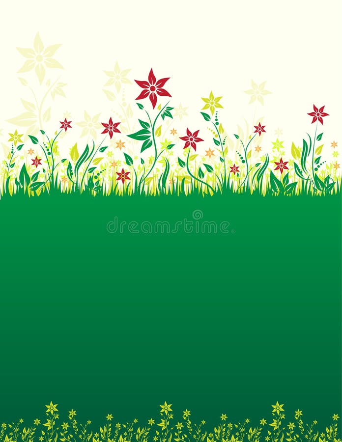 Green floral banner stock vector. Illustration of green - 7301619