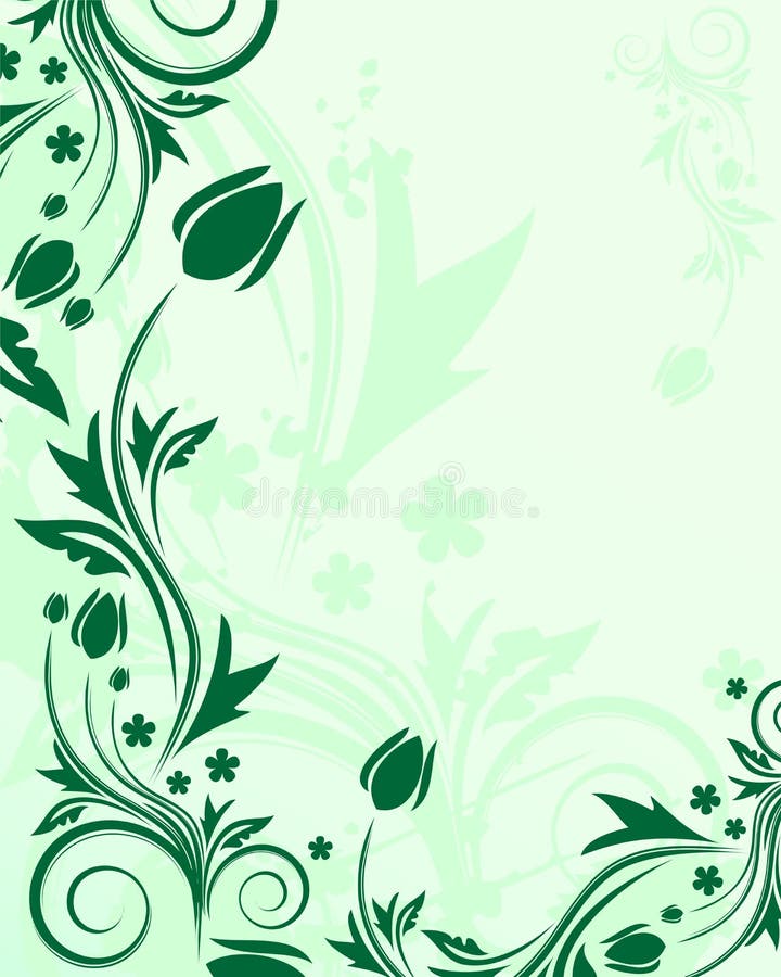 Green Floral Background Picture. Image: 9903405