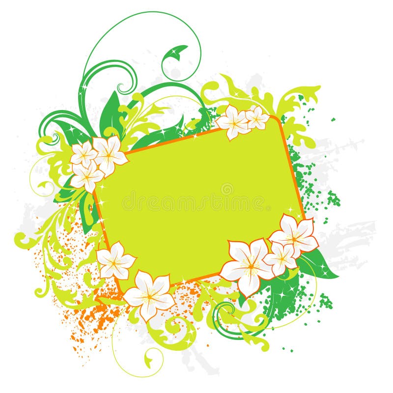Green floral banner stock vector. Illustration of healthy - 12796429