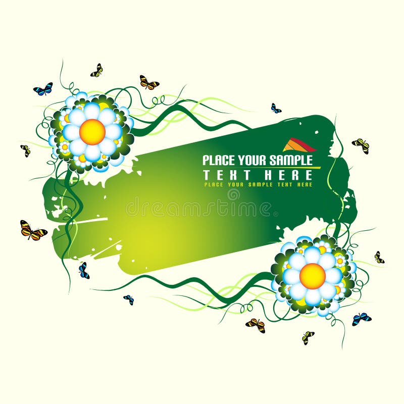 Green Floral Banner Picture. Image: 5626927