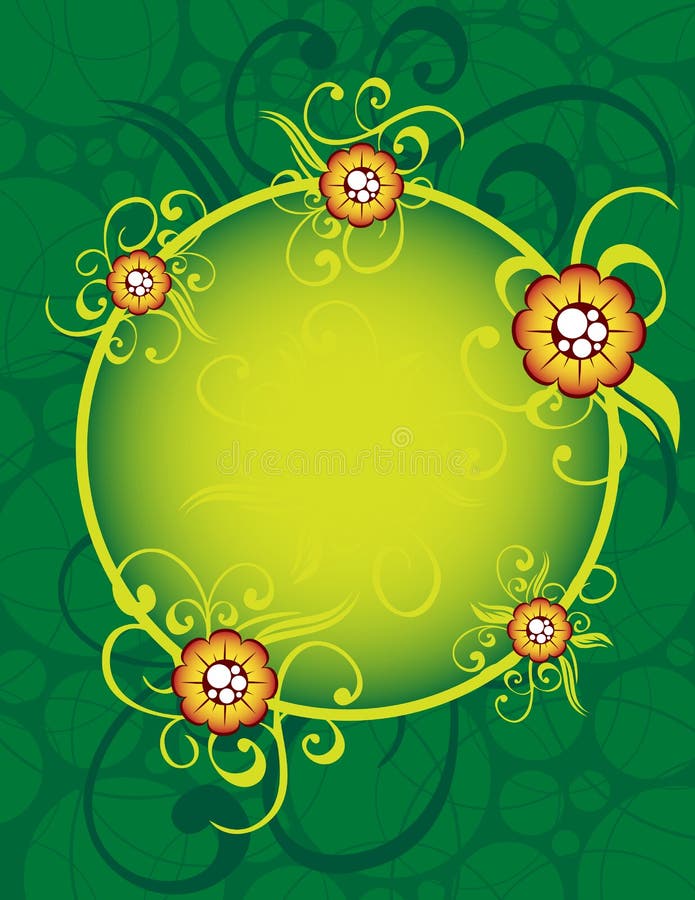 Green floral banner stock vector. Illustration of celebration - 7342268