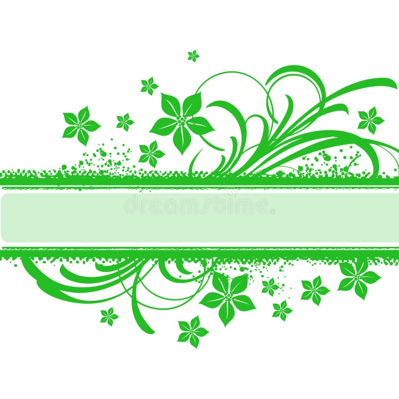 Green floral frame stock illustration. Illustration of background ...