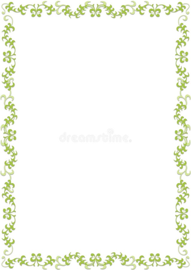 Green floral border stock illustration. Illustration of floral - 27943477