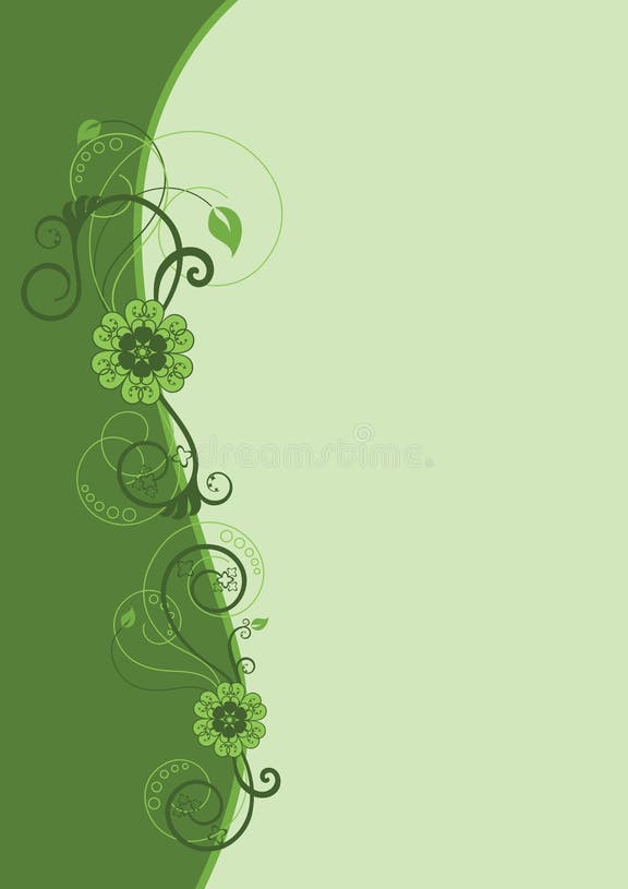 Green floral border design stock vector. Illustration of growth - 12194141