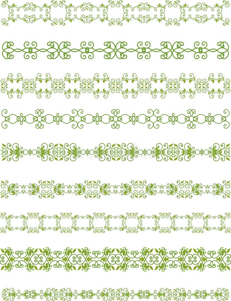Green Flourish Border Stock Illustrations – 10,416 Green Flourish ...