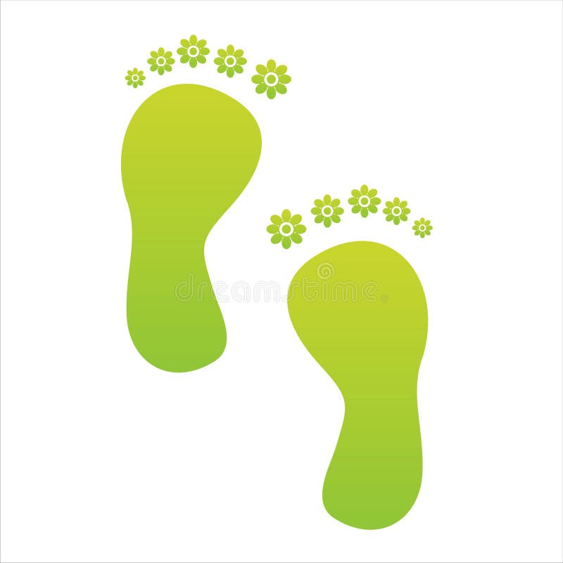 Green floral foot step stock vector. Illustration of body - 18016811