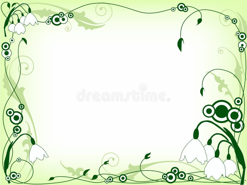 Green floral frame stock vector. Illustration of nature - 10389643