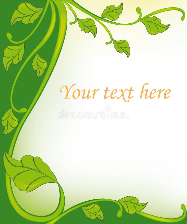 Lime Floral Page Border stock vector. Illustration of design - 5231610