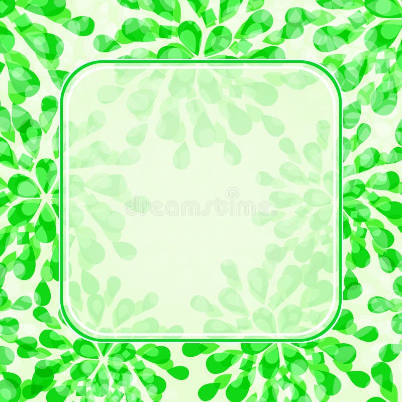Green Floral Invitation Card Stock Vector - Illustration of invitation ...