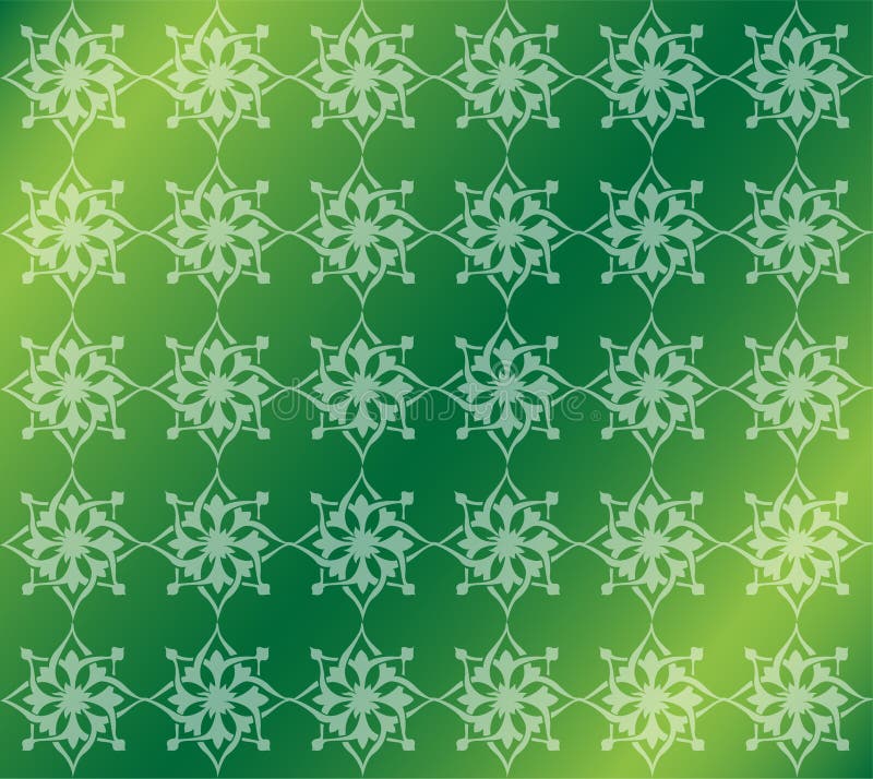 Green Floral Luxury Ornamental Pattern Background Stock Vector ...