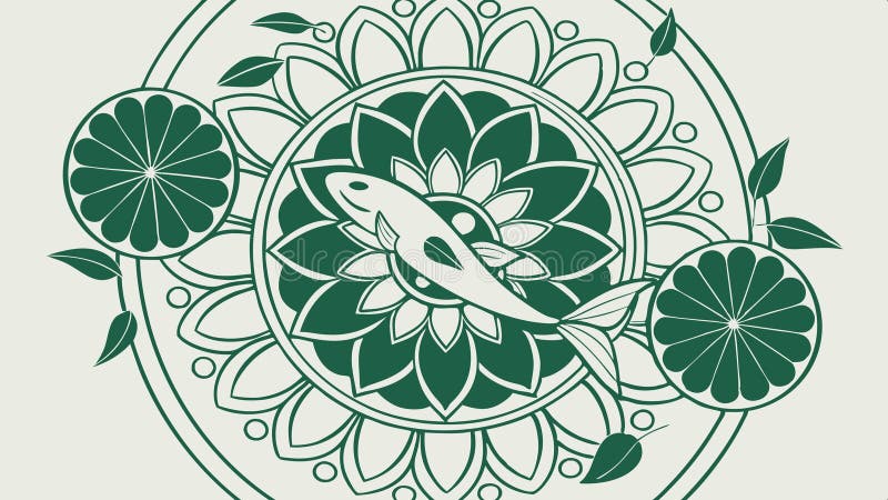 Green Floral Mandala, Nature Pattern, and Organic Design Vector Design ...