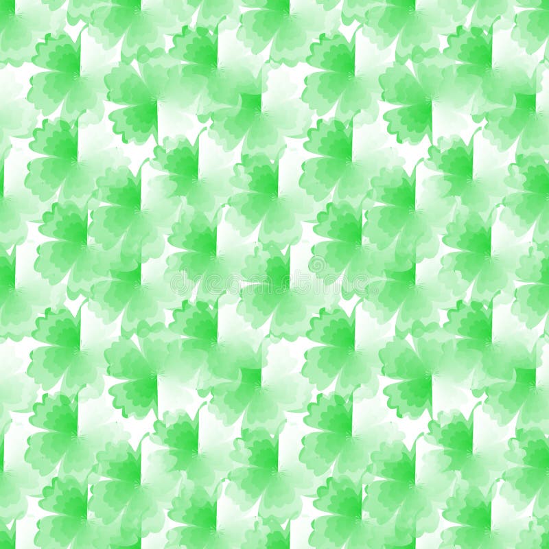 Green Floral Seamless Pattern. Illustration for Textile, Fabrics ...