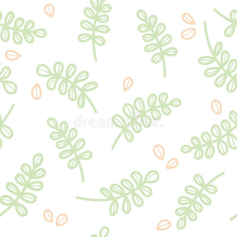 Green Floral Seamless Pattern. Soft Design. Endless Texture for ...