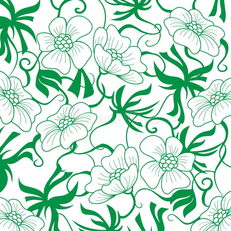 Green Flower background. stock vector. Illustration of vector - 94412916