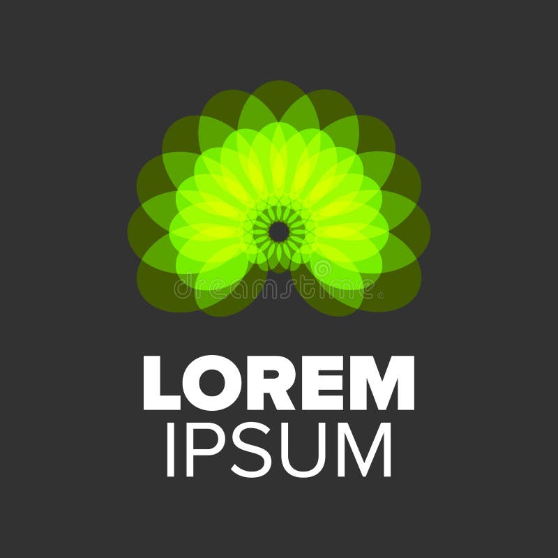 Green flower fan logo stock vector. Illustration of identity - 78492501