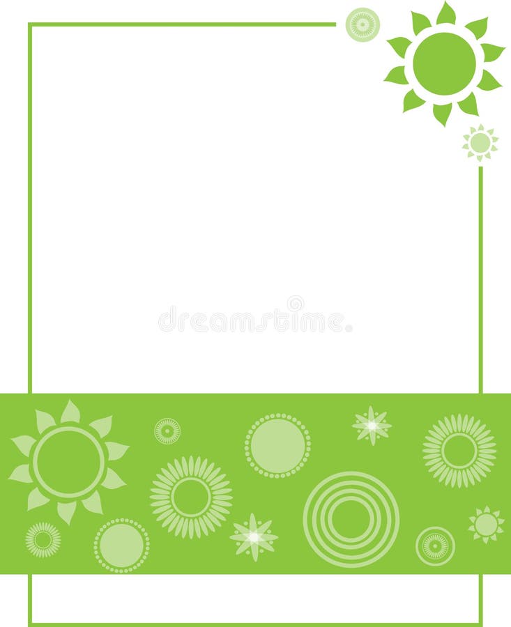 Green Flower Invitation Border Background Stock Illustration ...