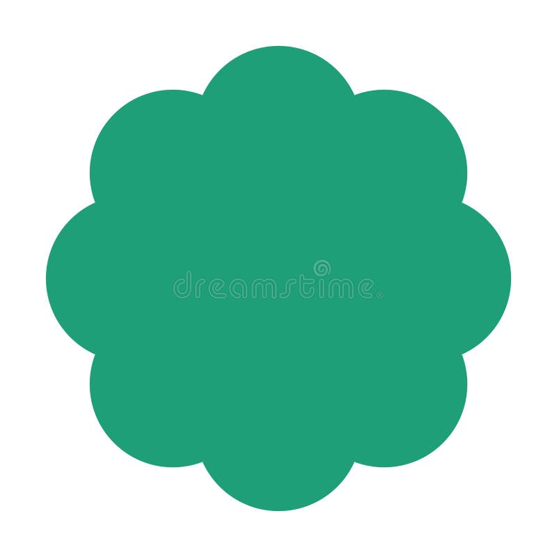 Green Flower Label Geometric Shape Stock Vector - Illustration of label ...