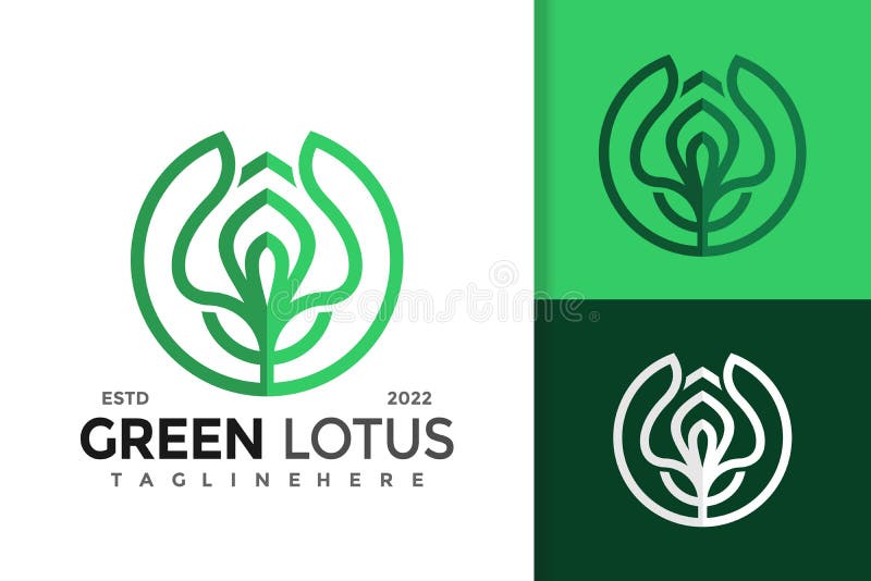 Green Flower Lotus Logo Design Vector Template Stock Vector ...