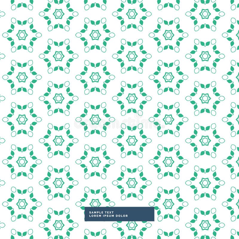 Green Flower Pattern Background Stock Vector - Illustration of design ...