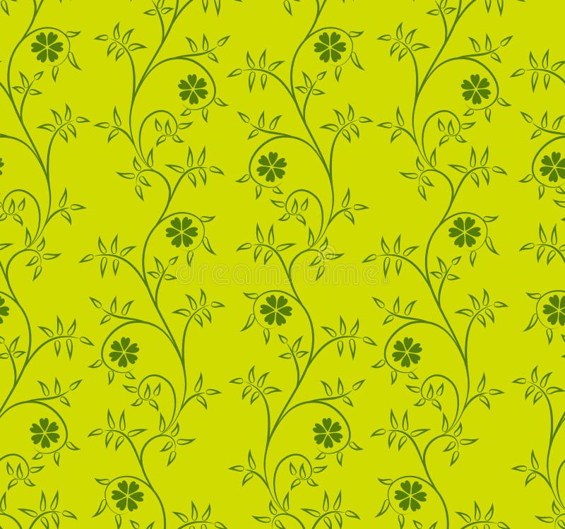 Floral Decorative Seamless Texture Background Wit Stock Vector ...