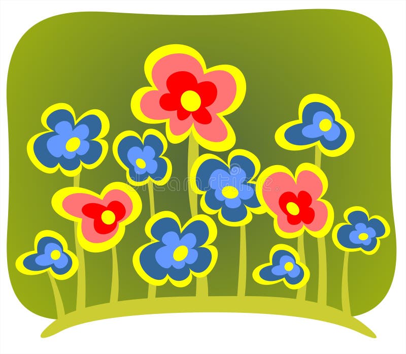 Green flowers background stock vector. Illustration of ornate - 4873194