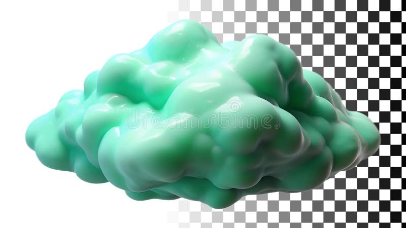 Green Fluffy Cloud, Weather and Nature Element Png Transparent Image ...