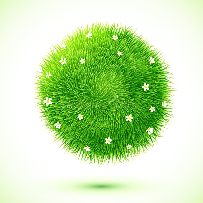 Green Fluffy Vector Grass Eco Heart Stock Vector - Illustration of ...