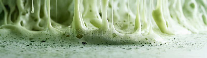 Green Fluid with Dripping Texture Creating Abstract Background Stock ...