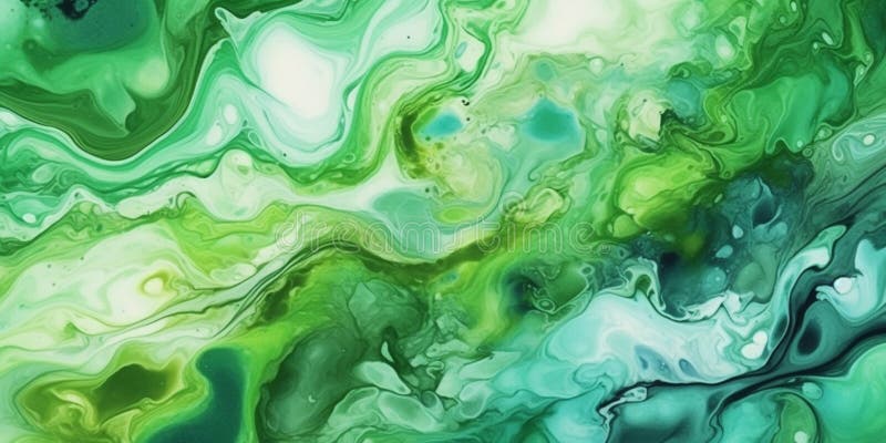 Green Fluid Watercolor Paint Wave Mixing Abstract Background Stock ...
