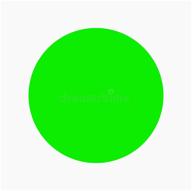 Green Fluorescent Dot on White Background. Green Big Dot Stock Vector ...