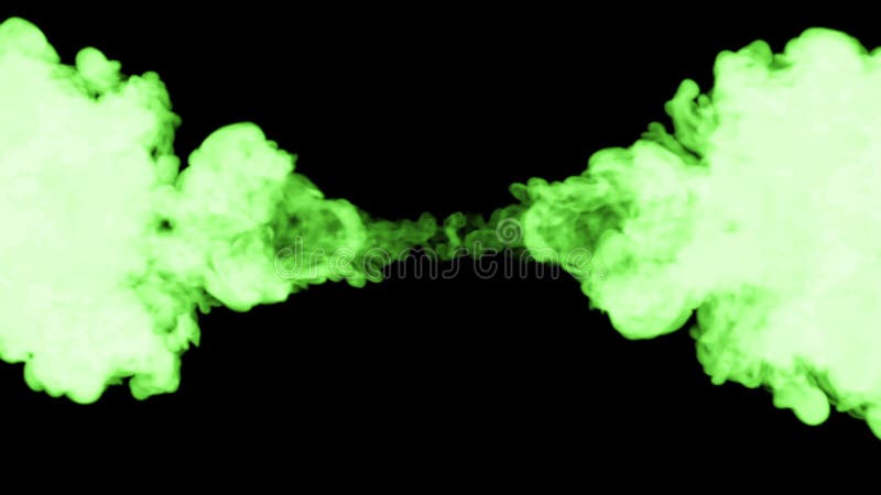 Green Fluorescent Ink on a Black Background. 3d Render, with Luma Matte ...