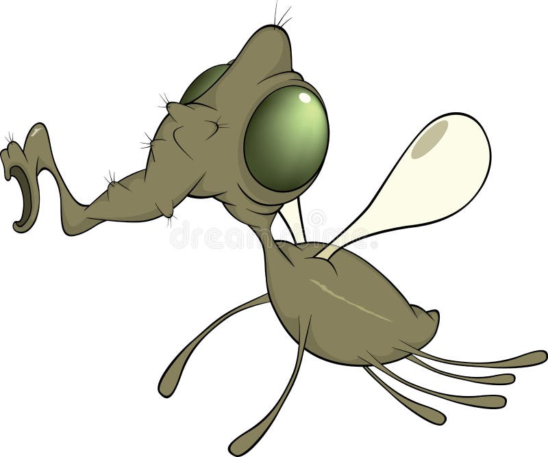 Green fly cartoon stock vector. Illustration of vibrant - 28696696
