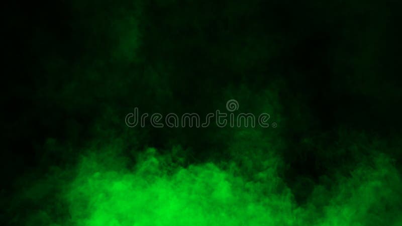 Green Fog and Mist Effect on Black Background. Smoke Texture. Design ...